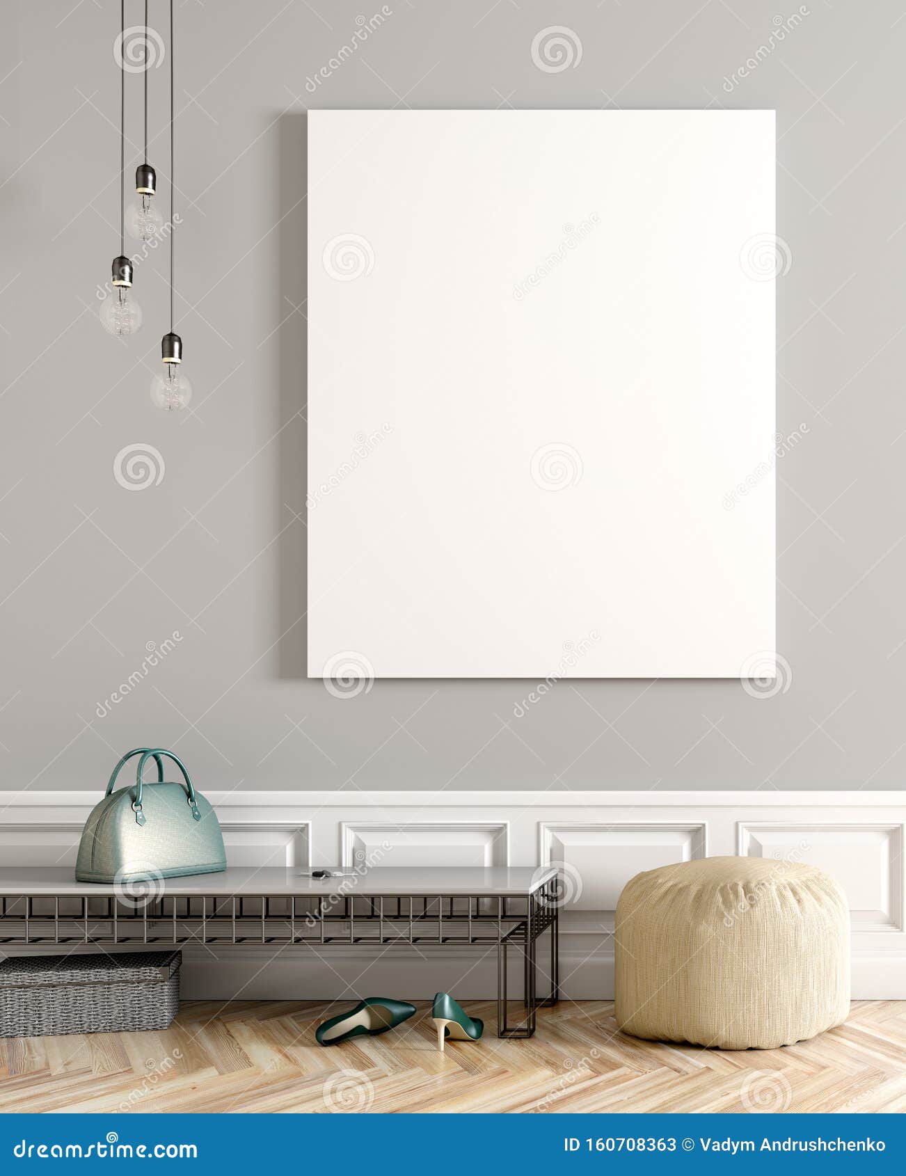 Modern Hall Wallpaper. White Indoor Texture Stock Photo | CartoonDealer ...