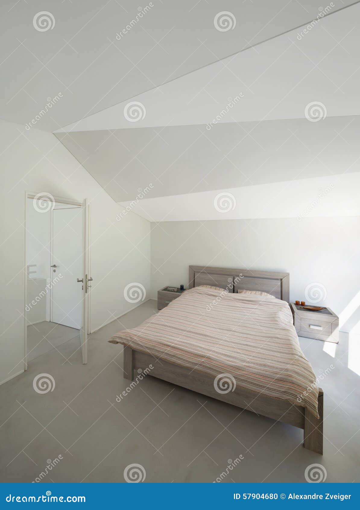 Interior, Modern House, Bedroom Stock Photo - Image of estate, inside ...