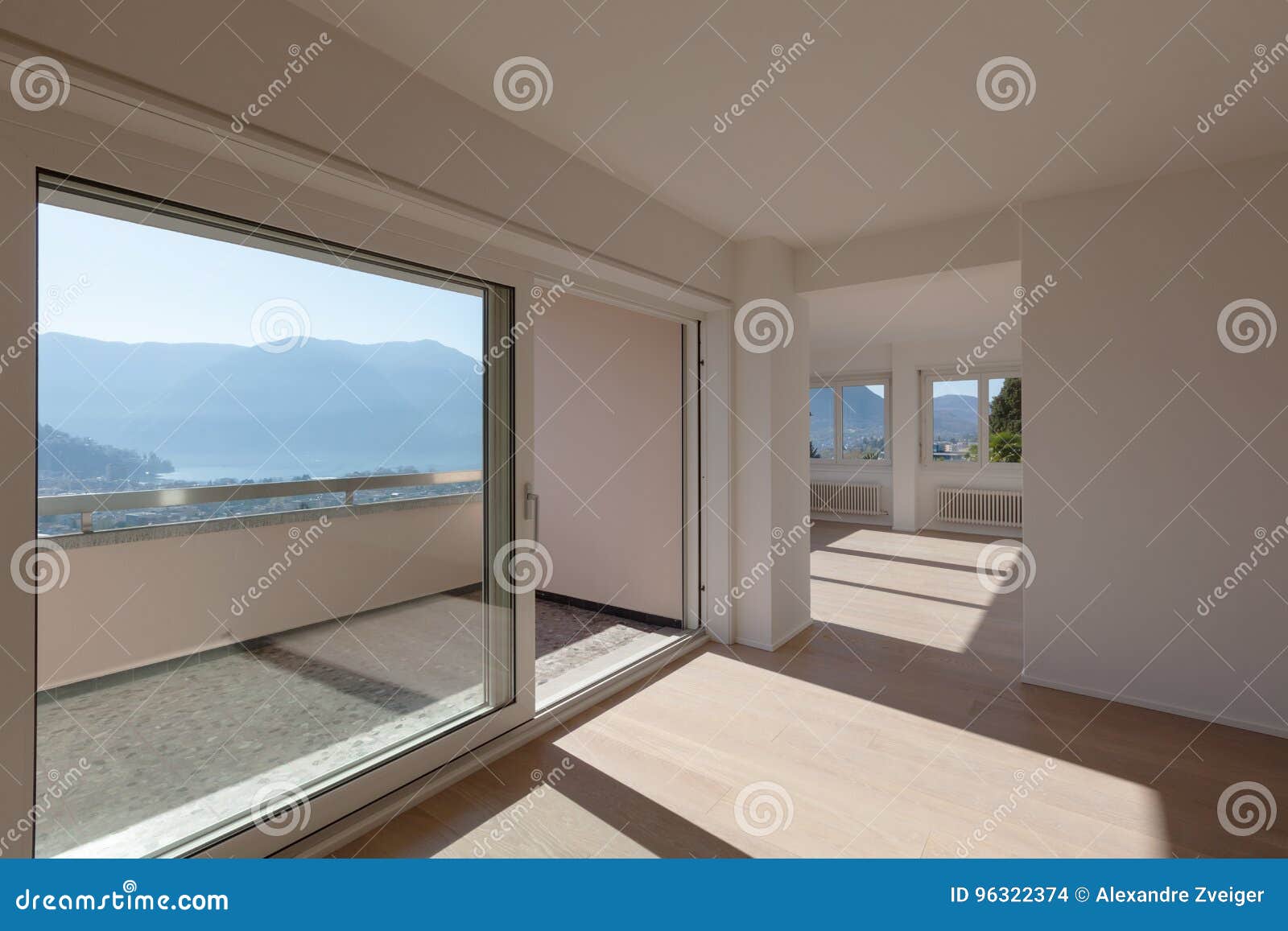 Interior of Empty Apartment. Stock Photo - Image of windows, house ...
