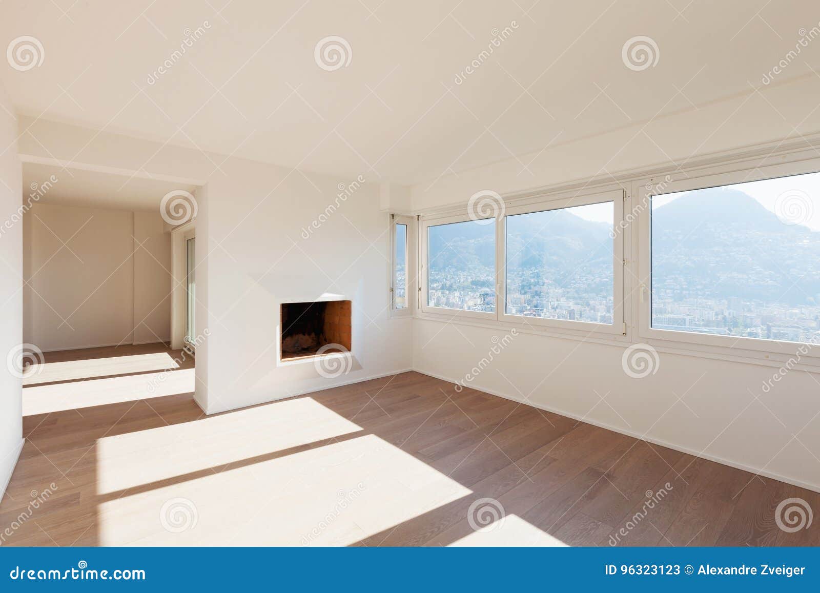 Interior of Empty Apartment. Stock Image - Image of modern, design ...
