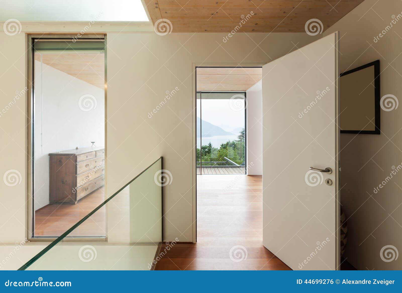 Interior, Modern House, Corridor Stock Photo - Image of room, living ...