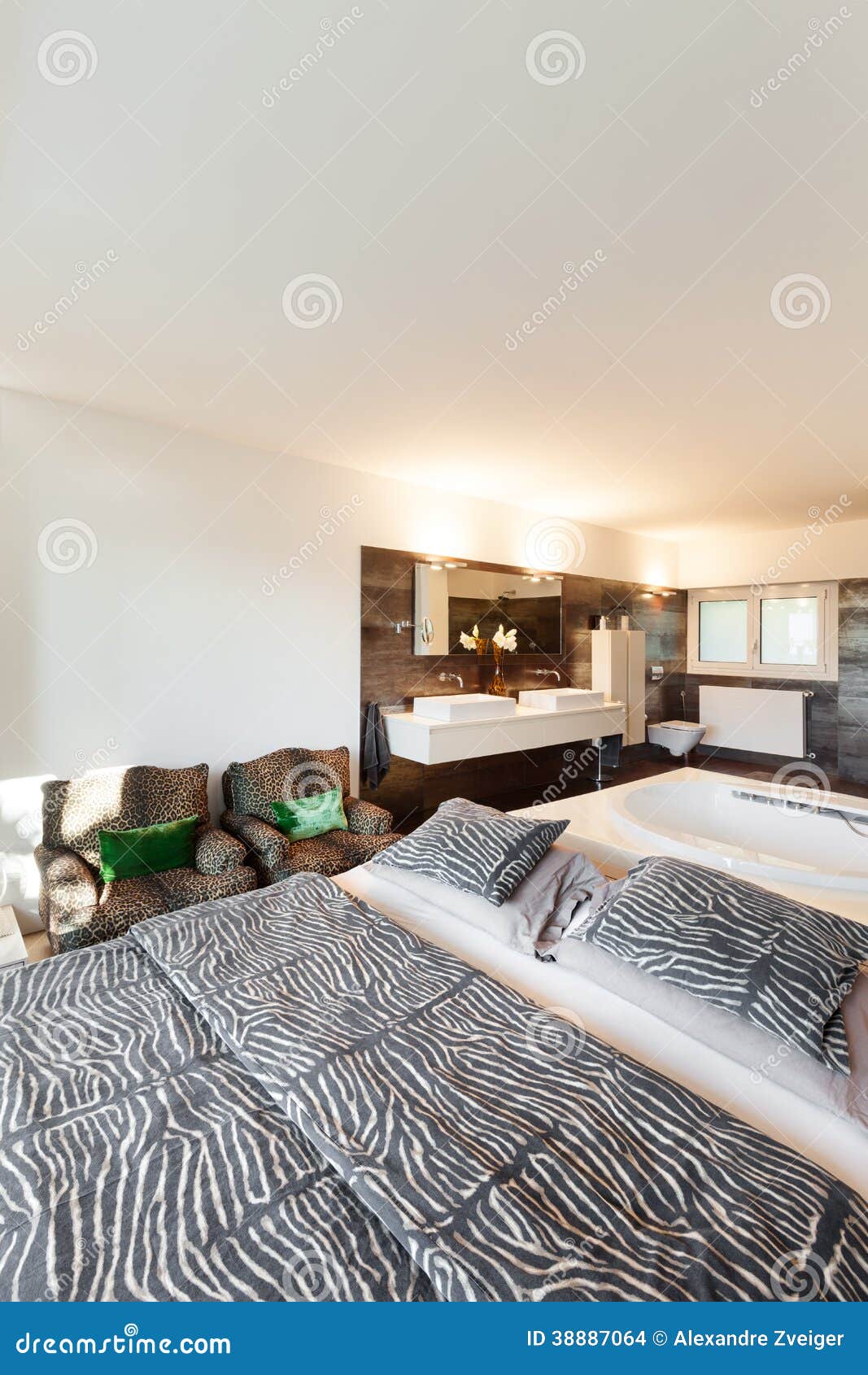 Interior modern house stock photo. Image of modern, bedroom - 38887064