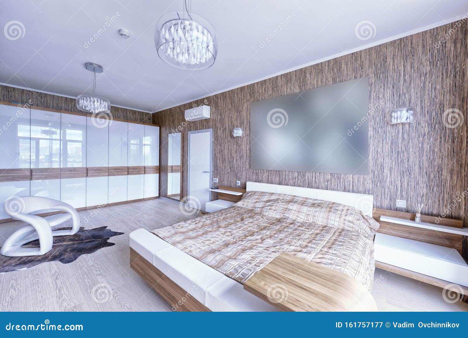 Interior of a Modern House. Stock Image - Image of blanket, home: 161757177