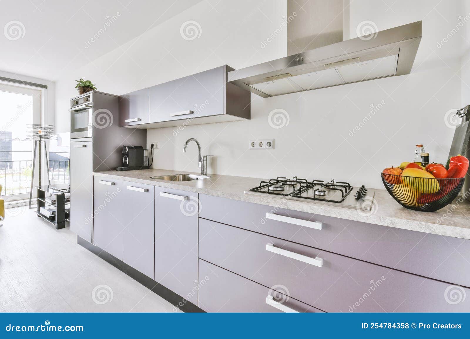 Beautiful kitchen design stock photo. Image of luxurious - 254784358