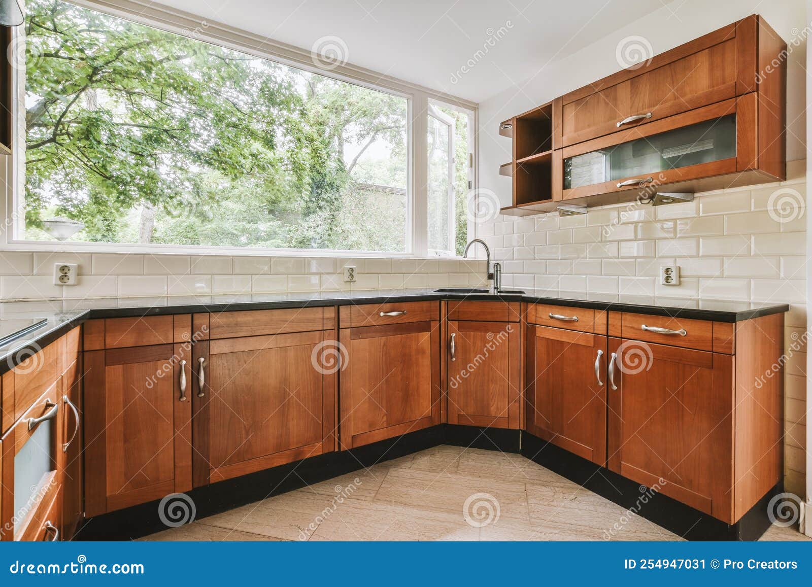 Beautiful kitchen design stock image. Image of empty - 254947031