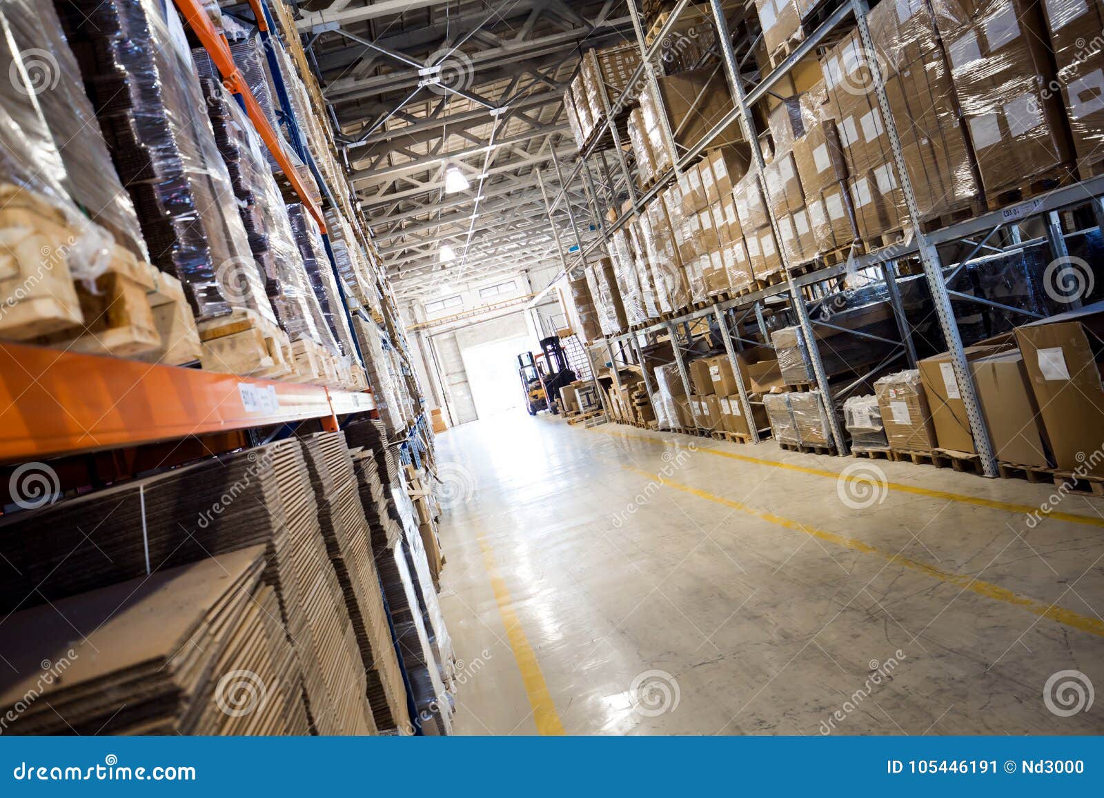 Interior of a Modern Warehouse Stock Image - Image of commercial ...