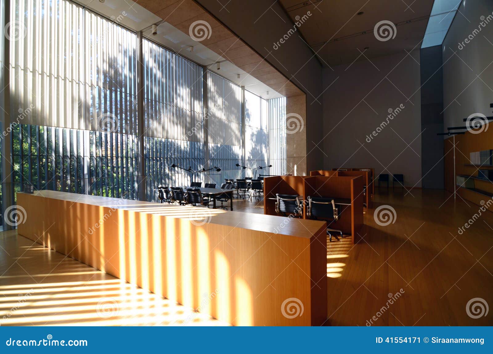 Interior of modern library stock image. Image of design - 41554171