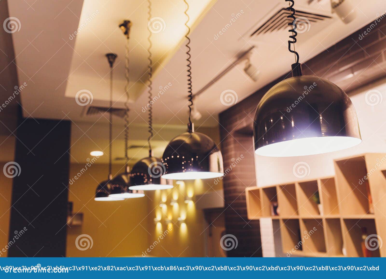 Interior Modern Light in Shopping Mall Futuristic Ceiling with Lighting ...