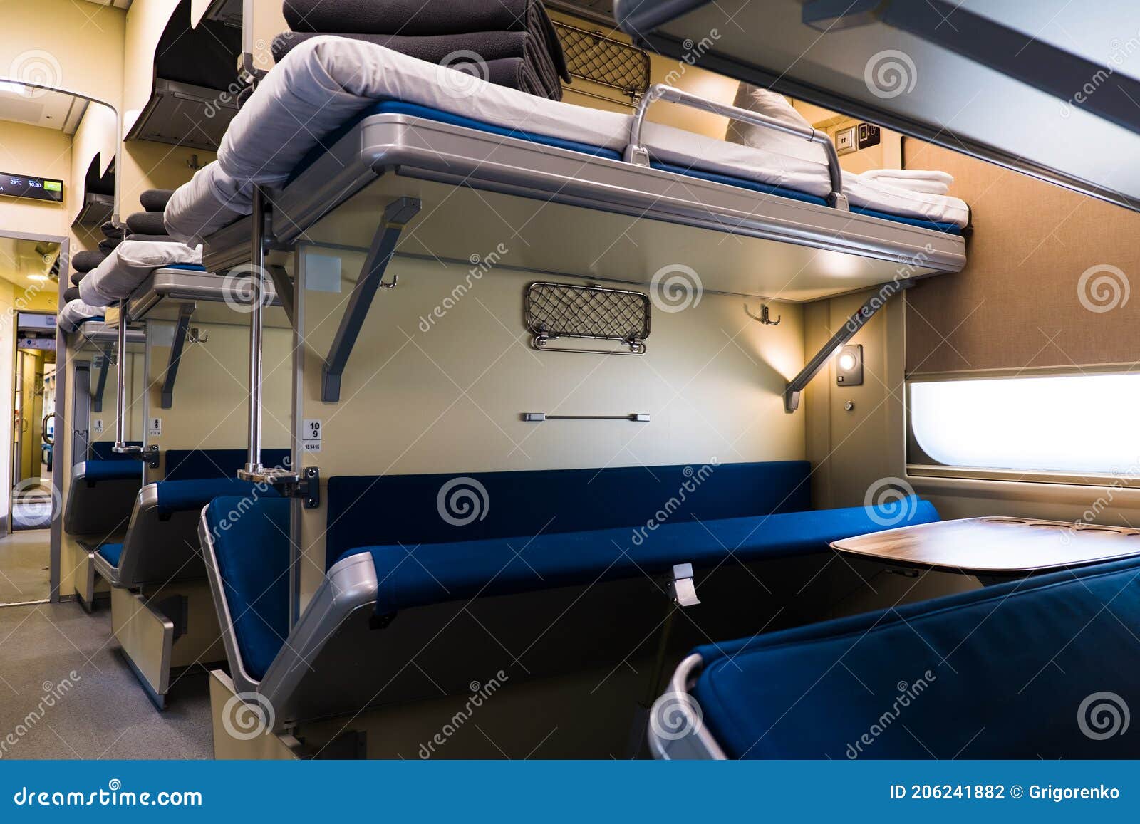 Interior of a Modern Long-distance Train Stock Photo - Image of ...
