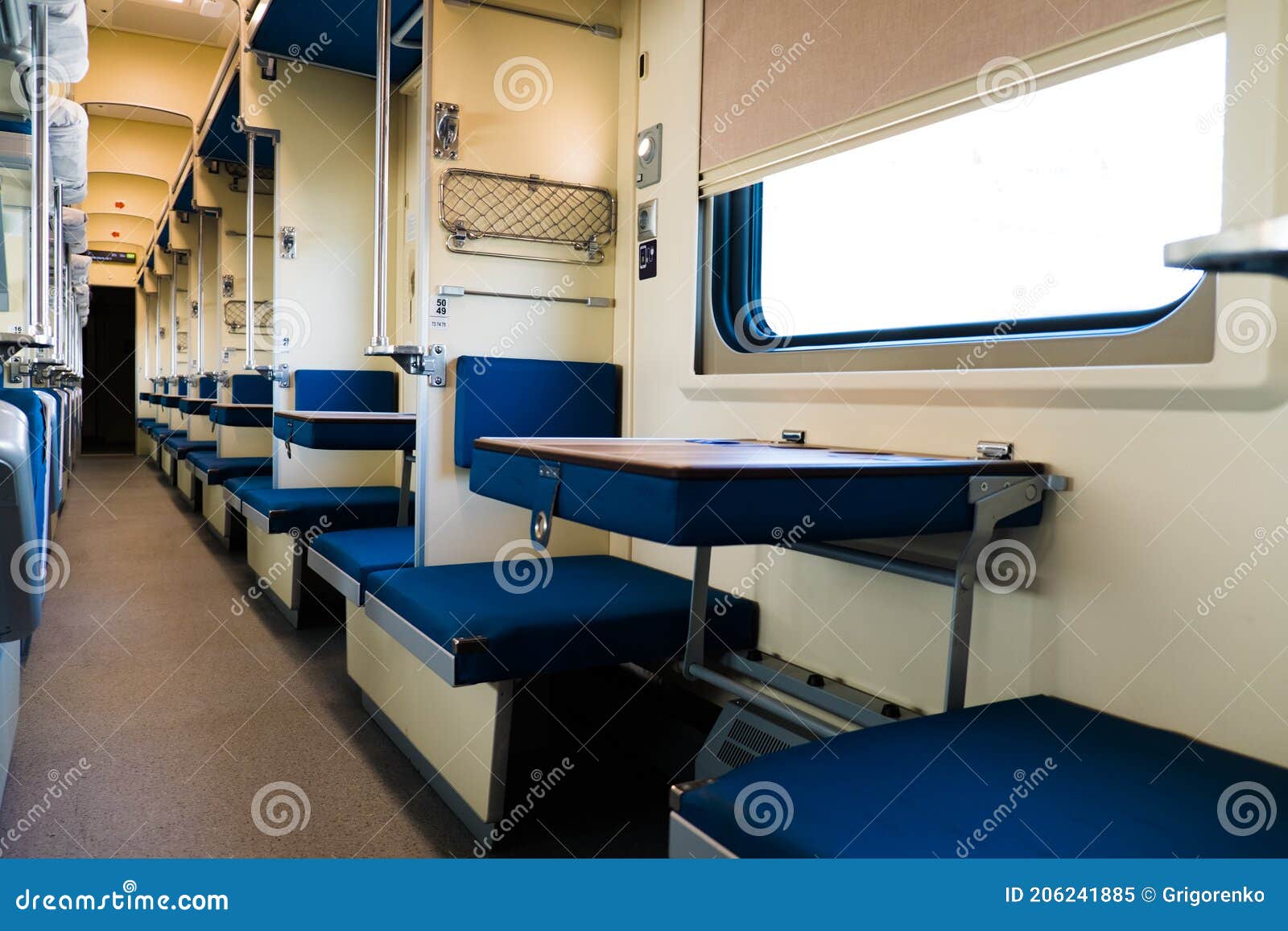 Interior of a Modern Long-distance Train Stock Image - Image of travel ...