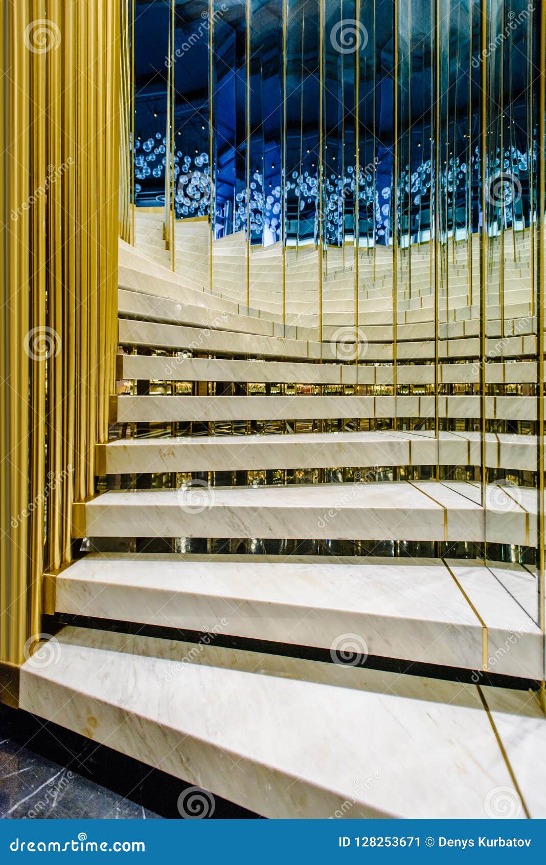 Stairs in Modern Restaurant Stock Image - Image of pattern, restaurant ...