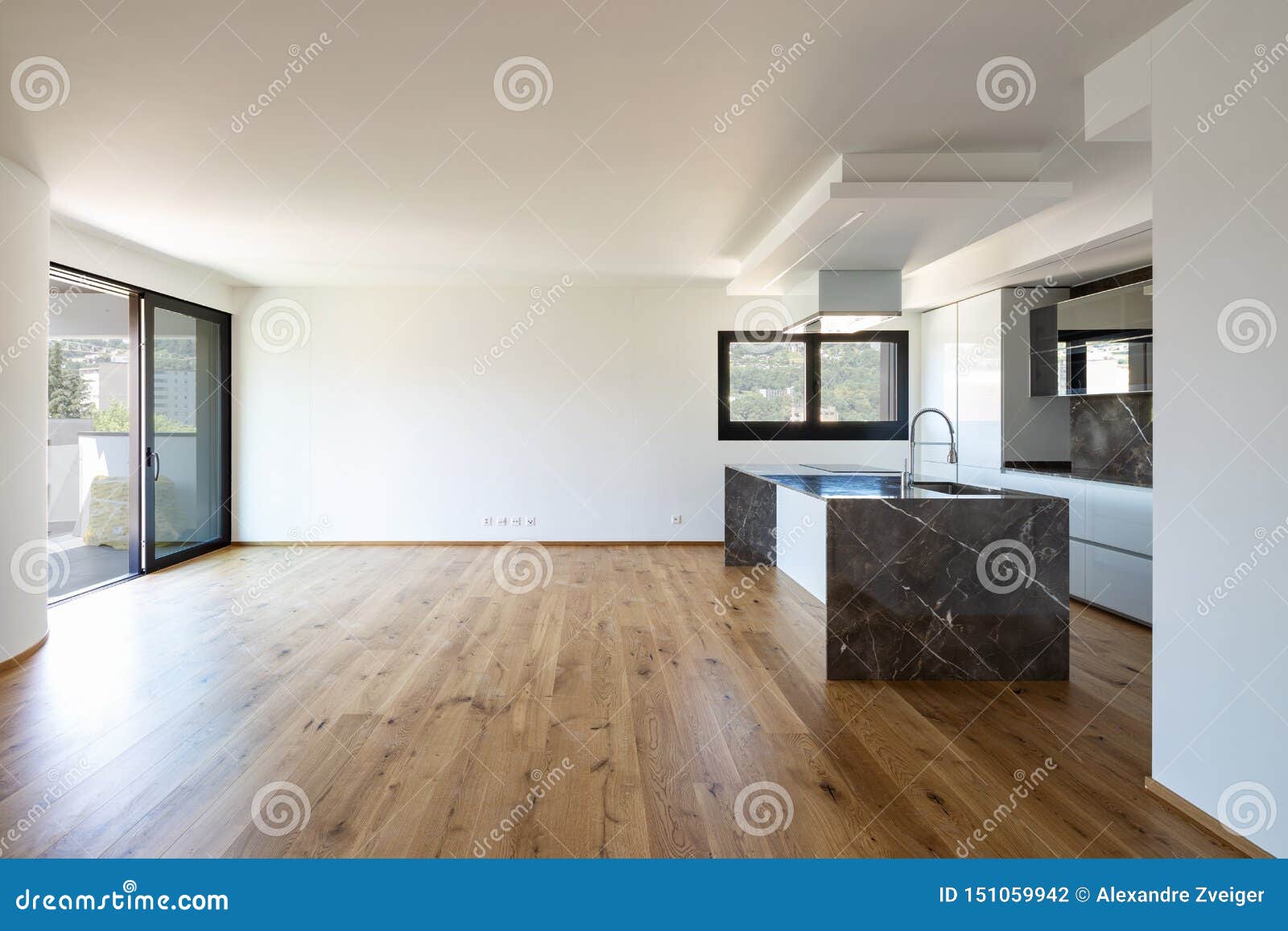 Interior of Modern Luxury Apartment, Empty Attic Stock Photo - Image of ...