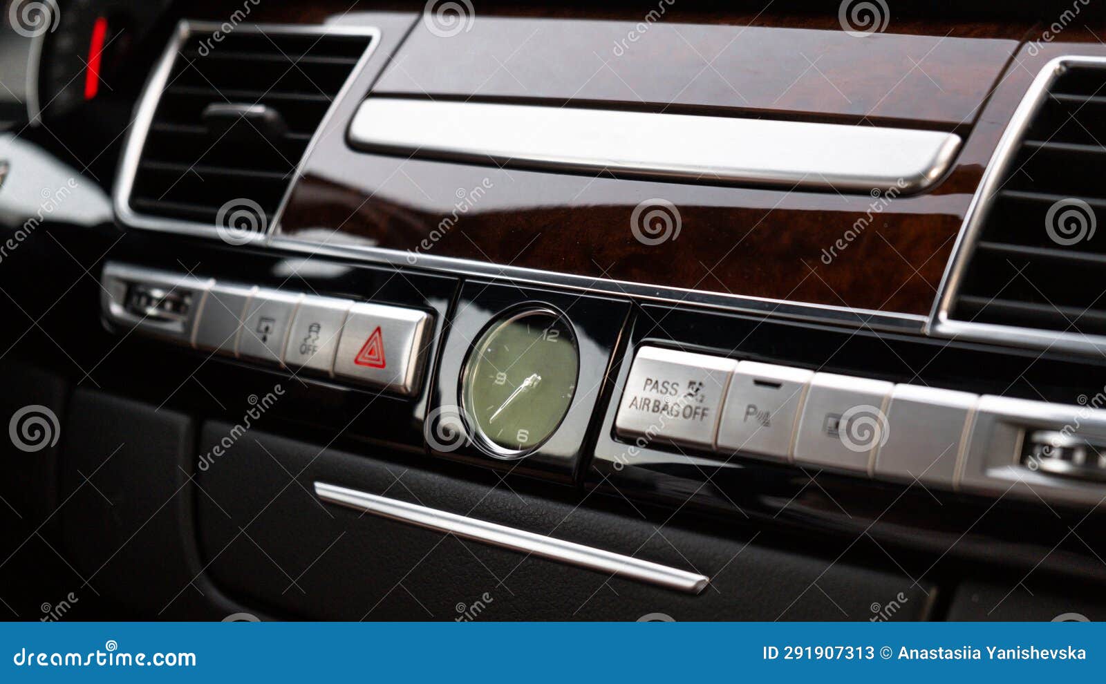 Interior of Modern Luxury Car. Details of Automatic Transmission Gear ...