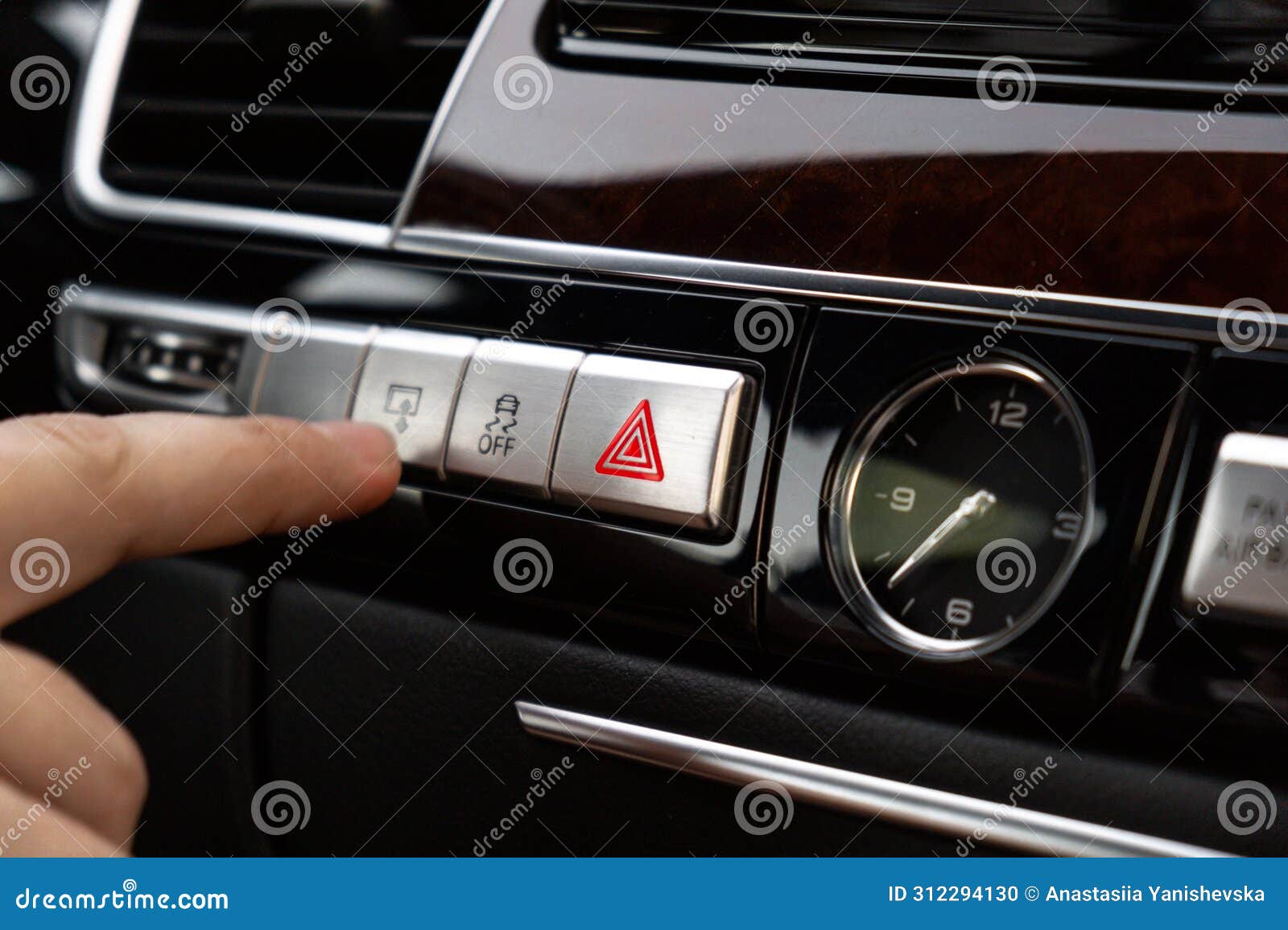 Interior of Modern Luxury Car. Details of Automatic Transmission Gear ...