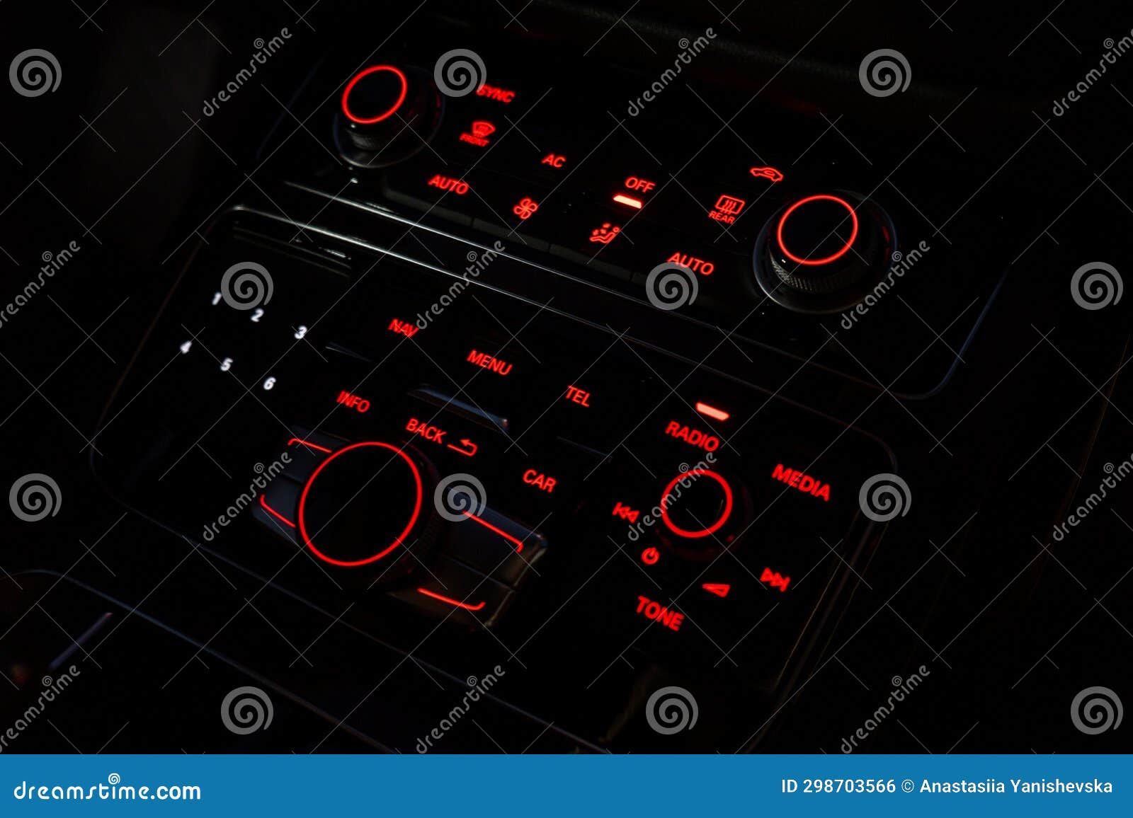 Interior of Modern Luxury Car. Details of Automatic Transmission Gear ...