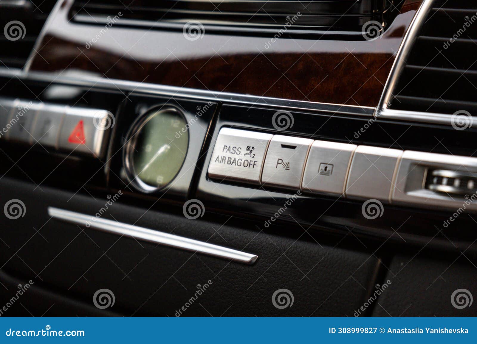 Interior of Modern Luxury Car. Details of Automatic Transmission Gear ...
