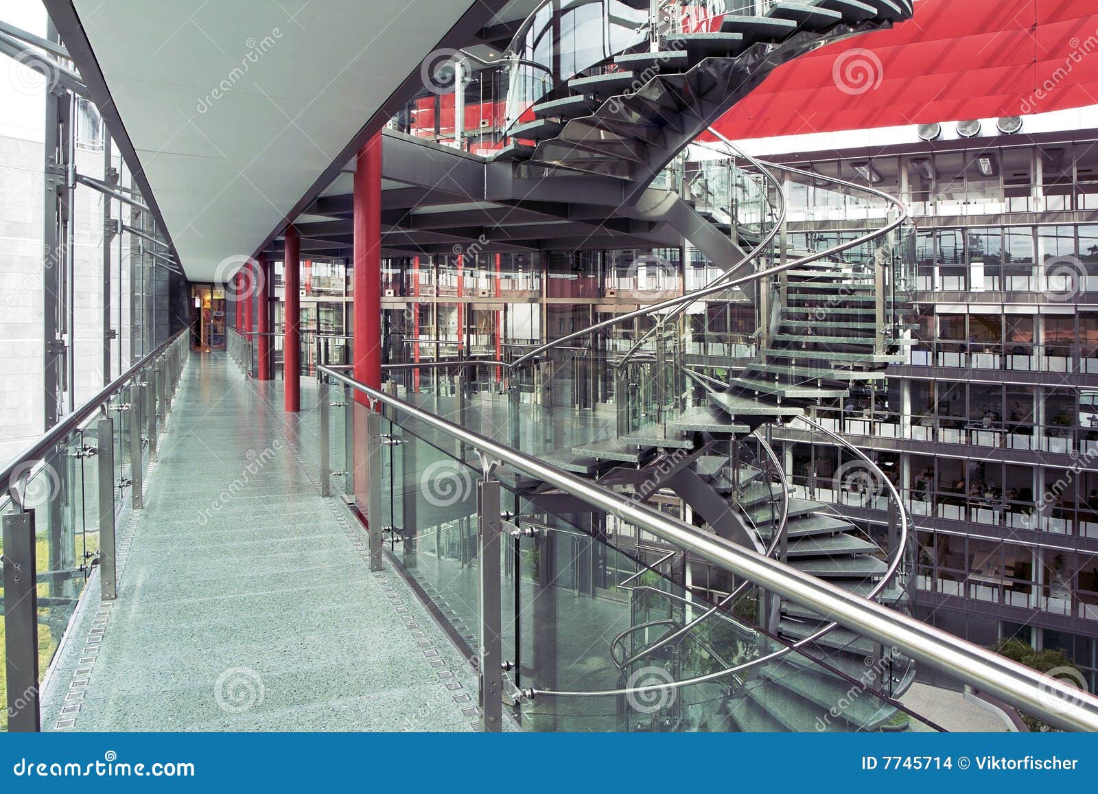 Interior of a Modern Office Block Stock Photo - Image of deserted ...