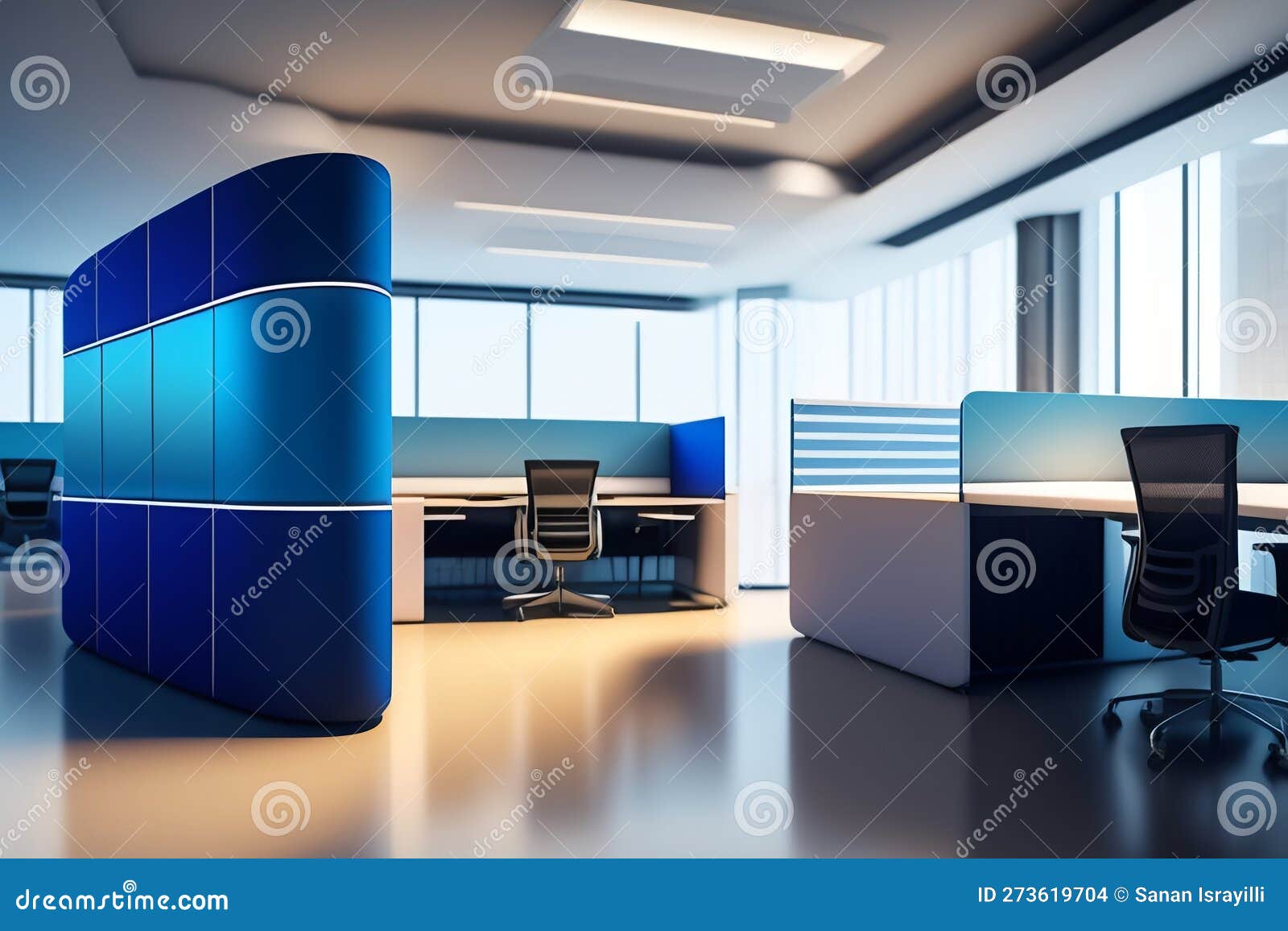 Blue Reception Desk Stock Photography | CartoonDealer.com #75930182