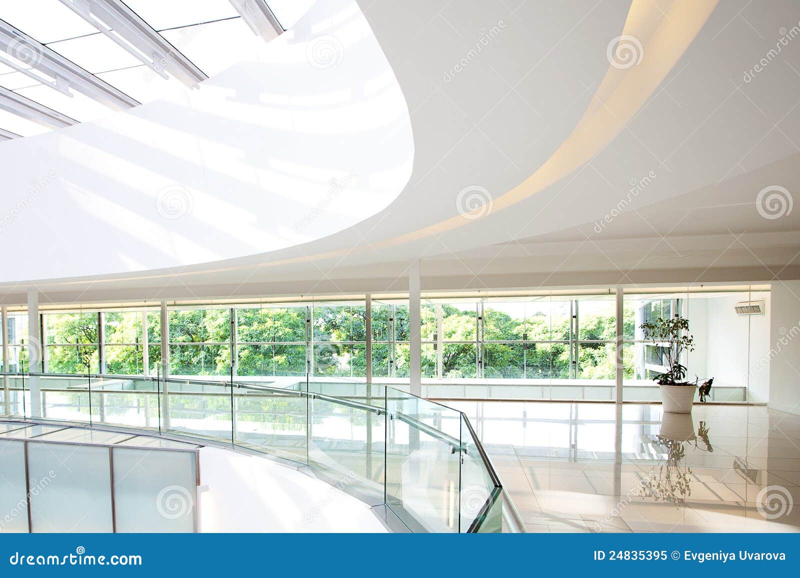 Interior of a Modern Office Building Stock Image - Image of large ...