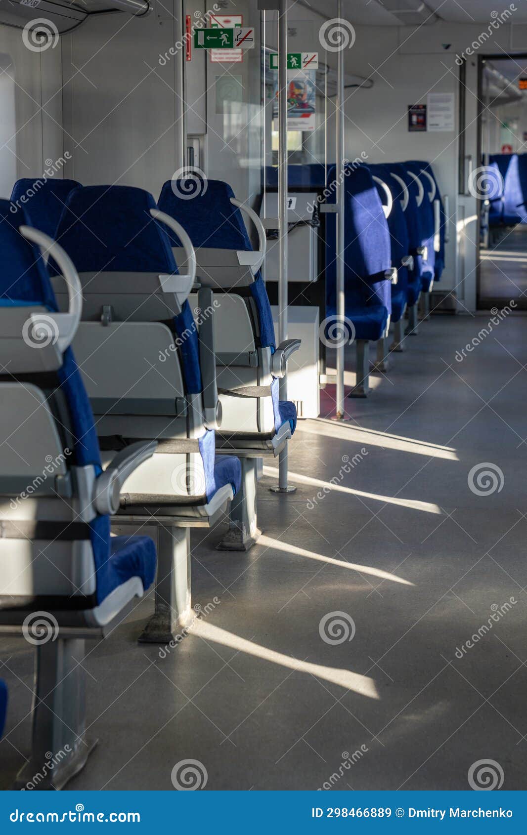 Interior of Modern Passenger High-speed Express Train. Inside the Train ...