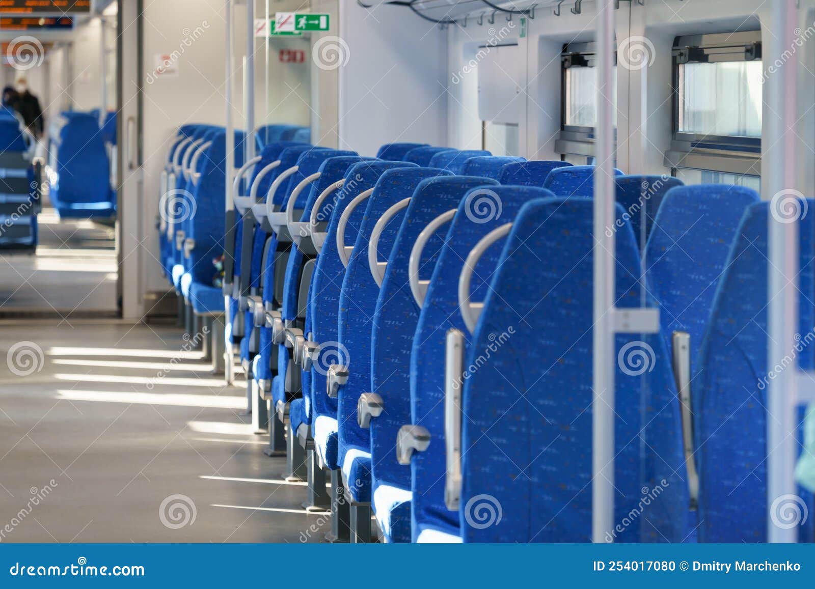 Interior of Modern Passenger High-speed Express Train, Row of Empty ...