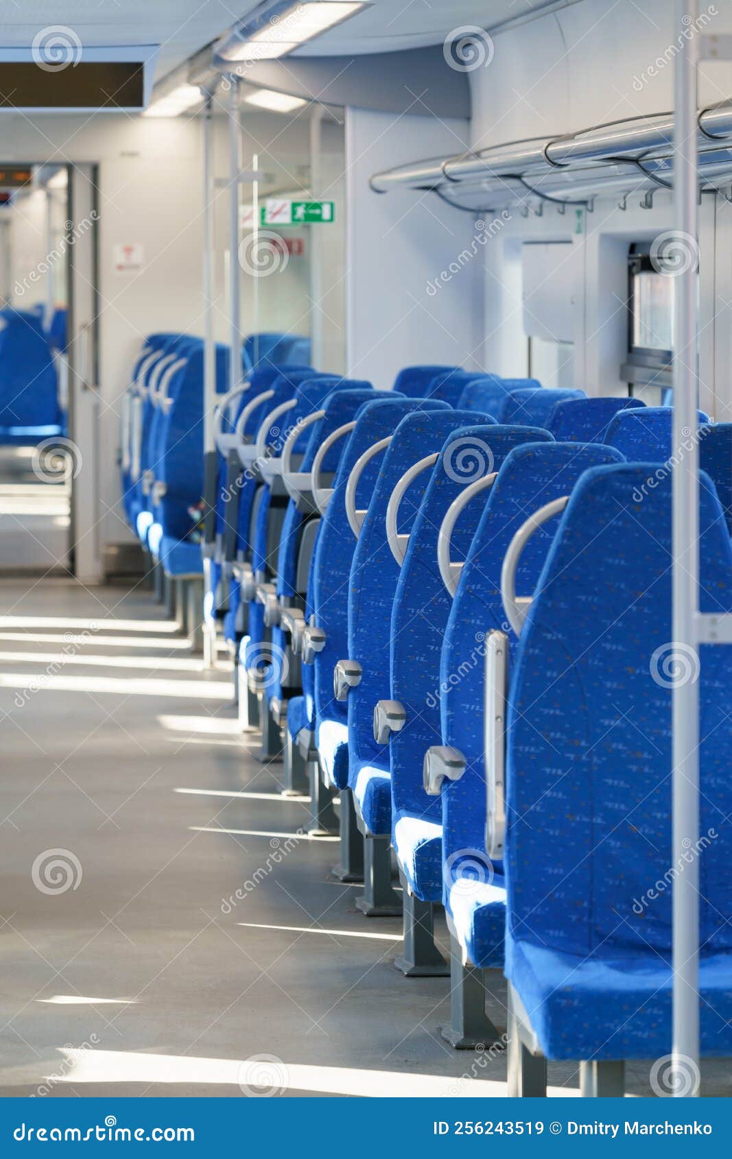 Interior of Modern Passenger High-speed Express Train, Row of Empty ...