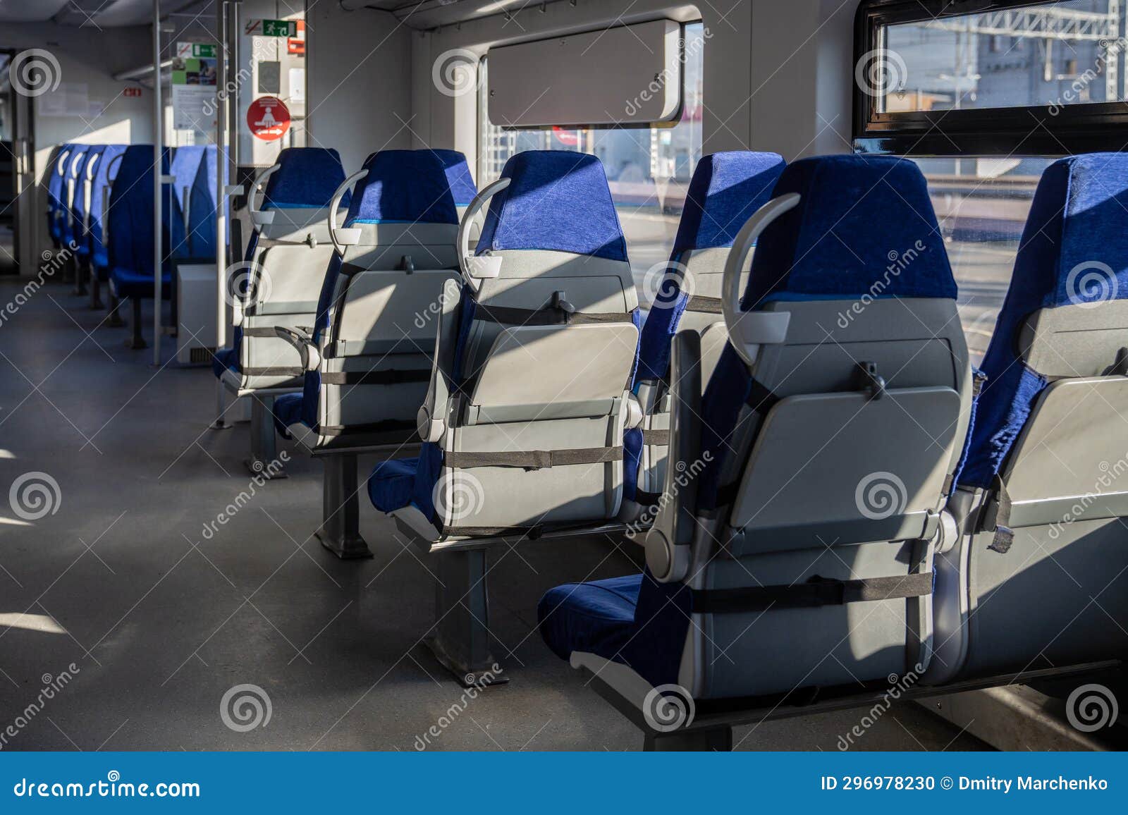 Interior of Modern Passenger High-speed Express Train. Inside the Train ...