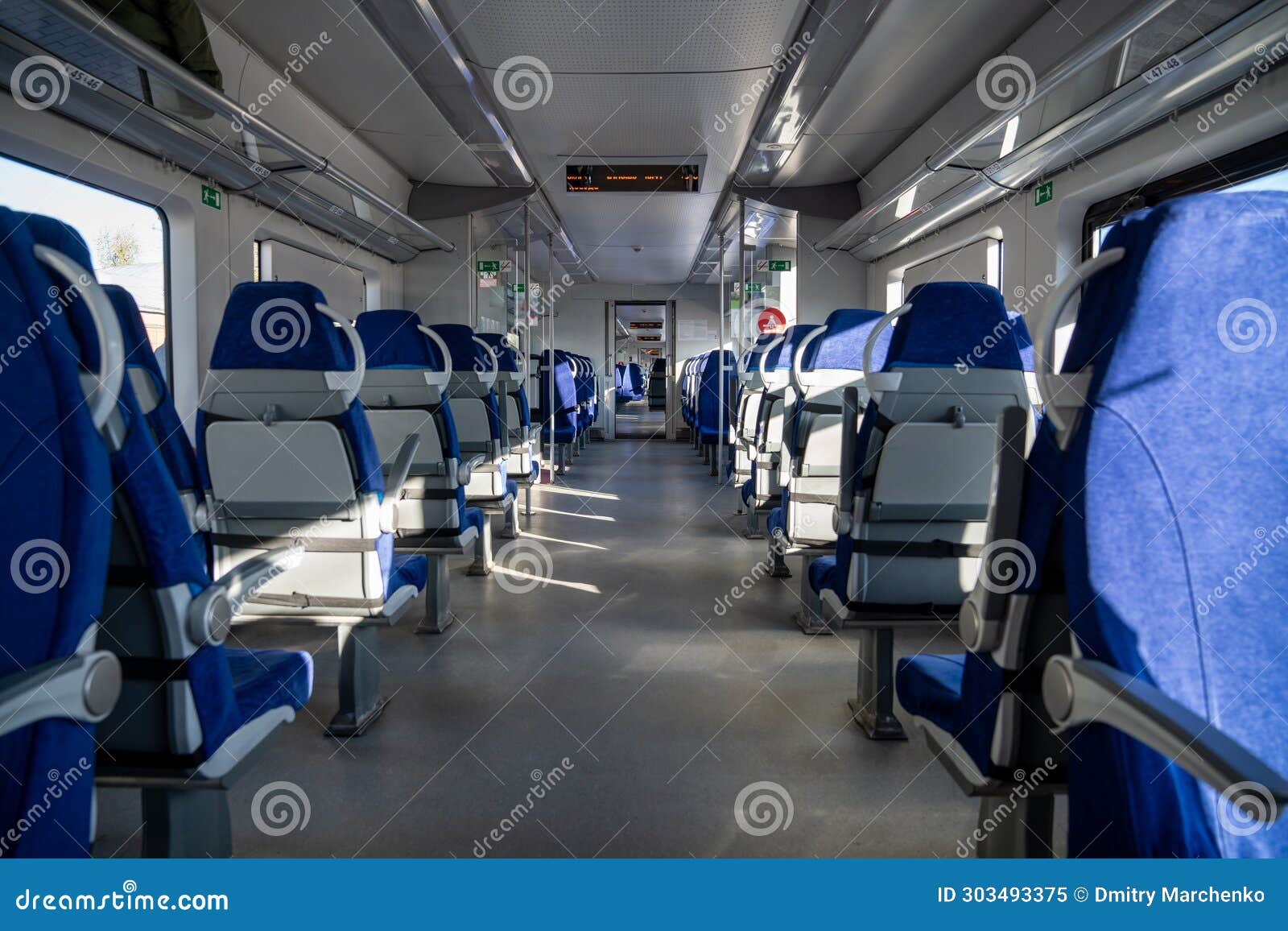 Interior of Modern Passenger High-speed Express Train. Inside the Train ...