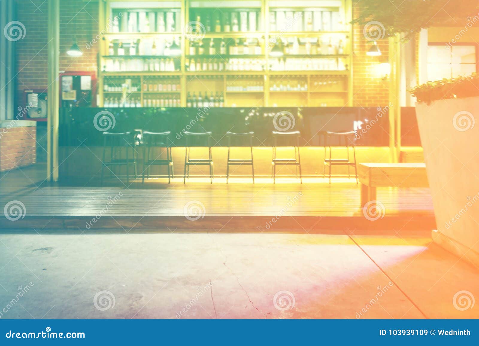 Interior of a Modern Pub or Bar at Night Stock Image - Image of ...