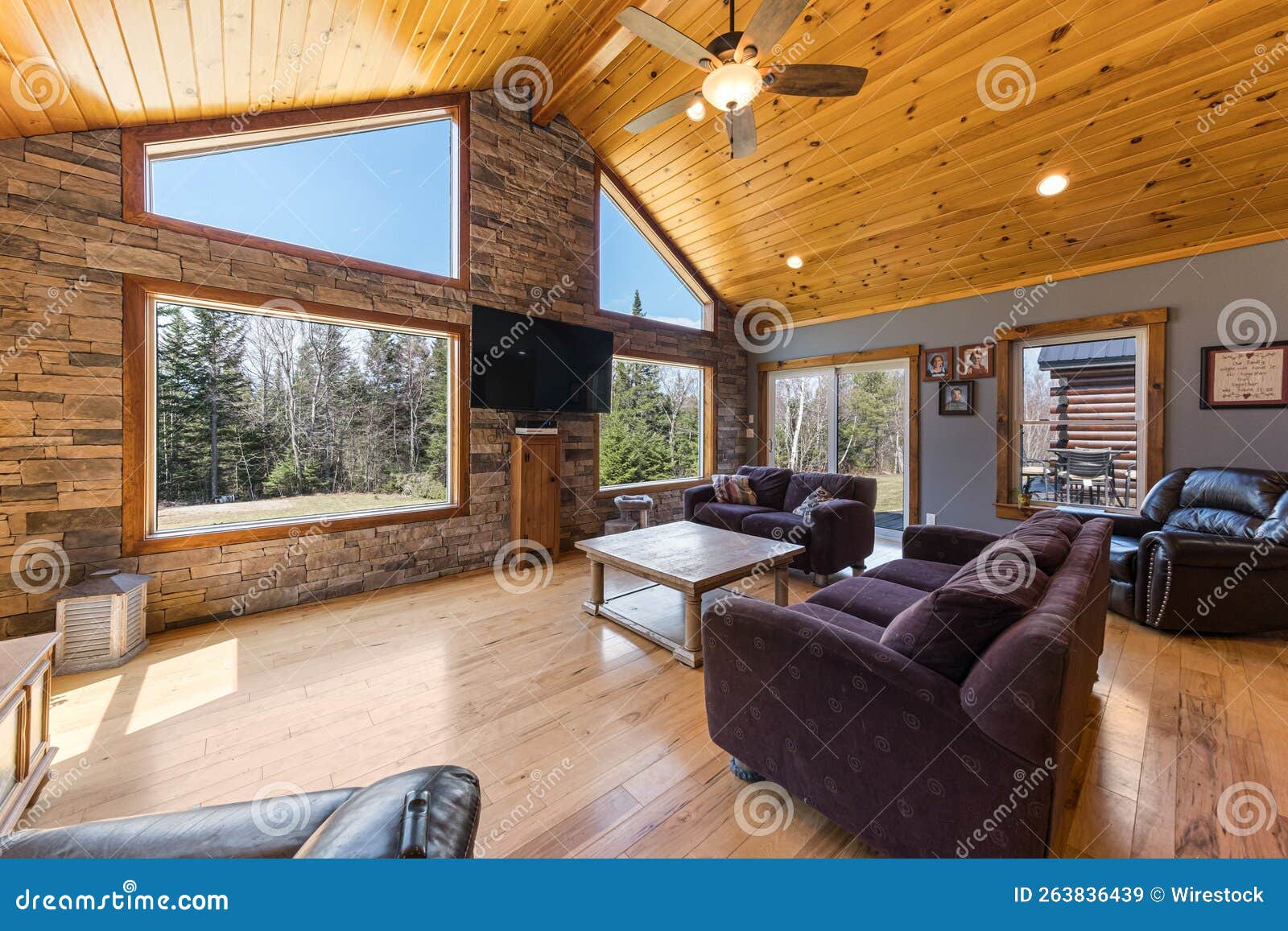 Interior of a Modern Ranch Home in the North Stock Image - Image of ...