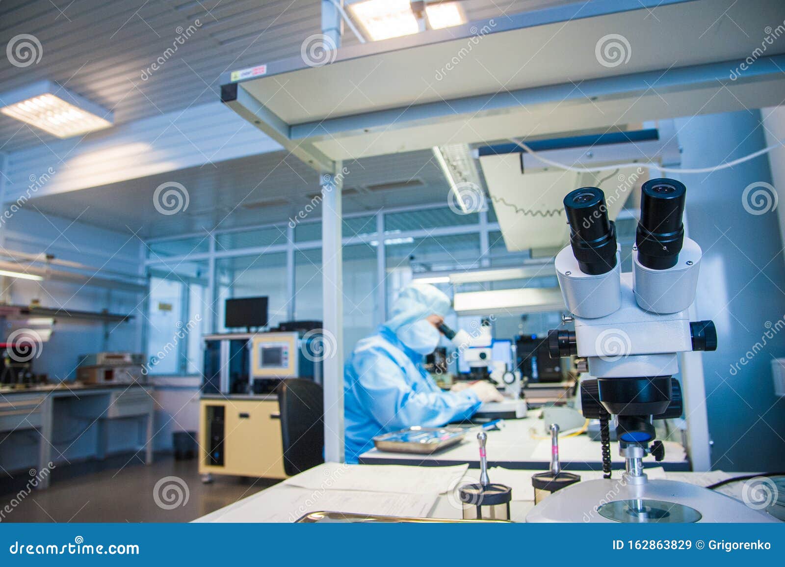 Interior of Modern Research Laboratory Stock Image - Image of scientist ...