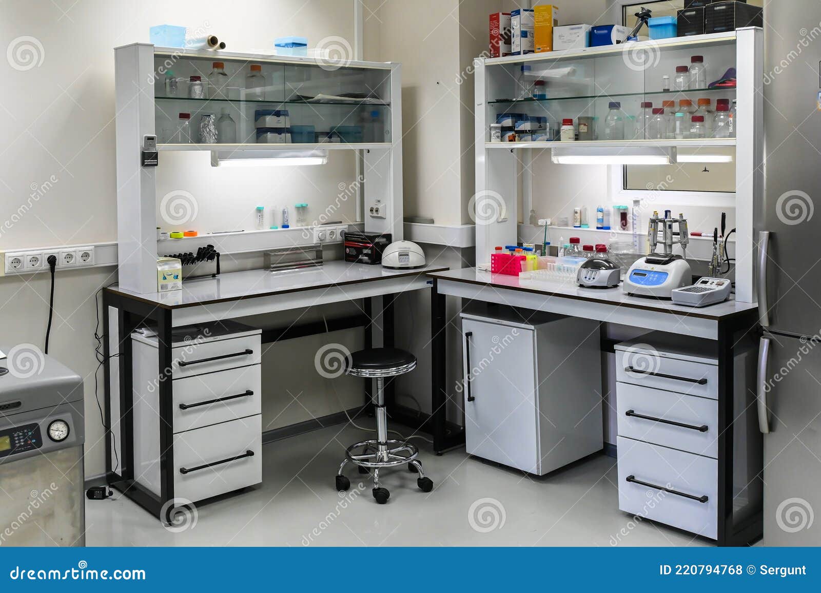The Interior of a Modern Research Laboratory Stock Photo - Image of ...