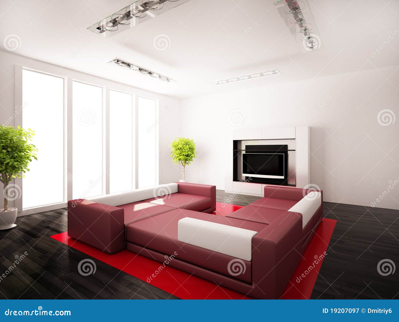 Interior modern rooms stock illustration. Illustration of interior ...