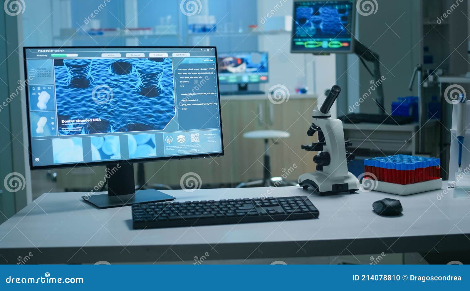Interior of Modern Science Laboratory with No People Stock Photo ...