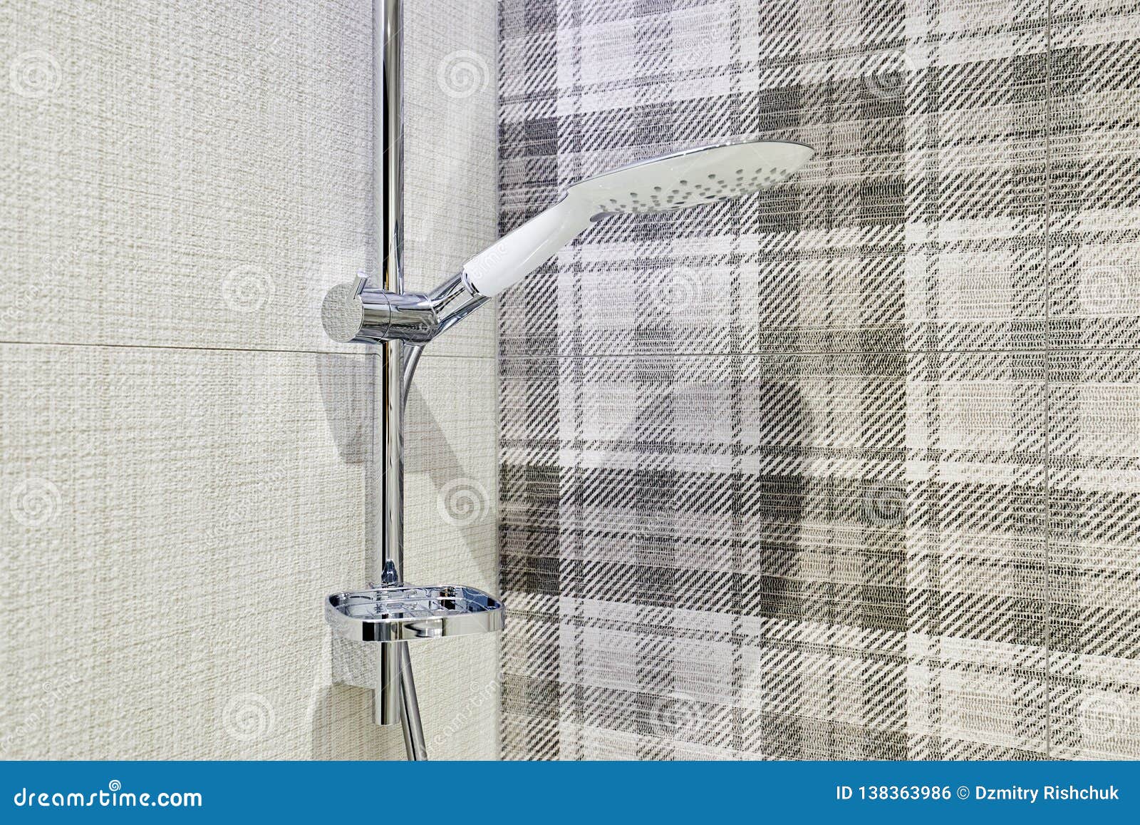 Interior of Modern Shower Head in Bathroom at Home.Modern Design of ...