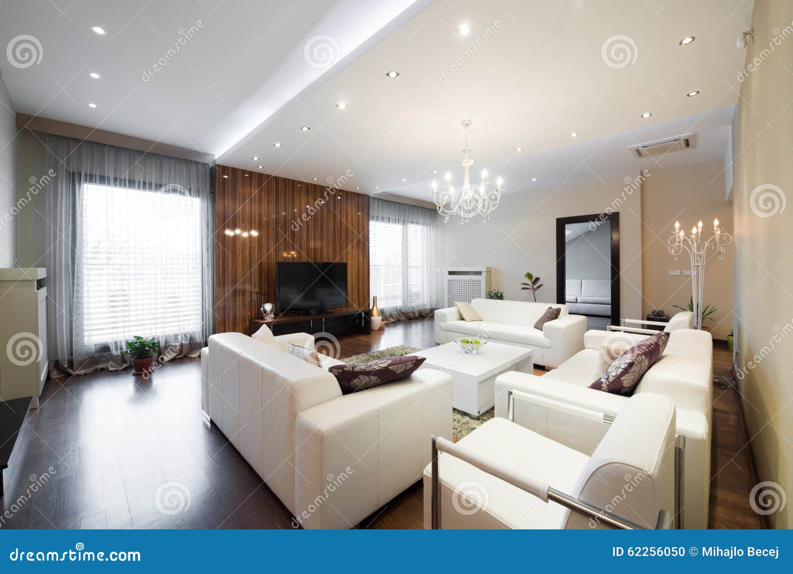 Interior of a Modern Spacious Living Room Stock Photo - Image of design ...