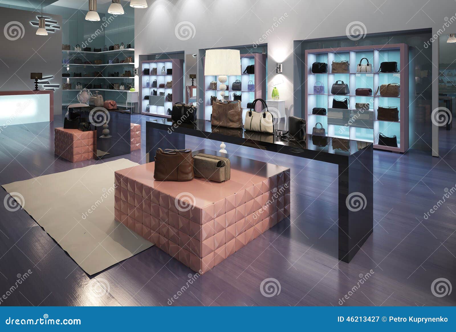 Interior of a modern store stock image. Image of design - 46213427