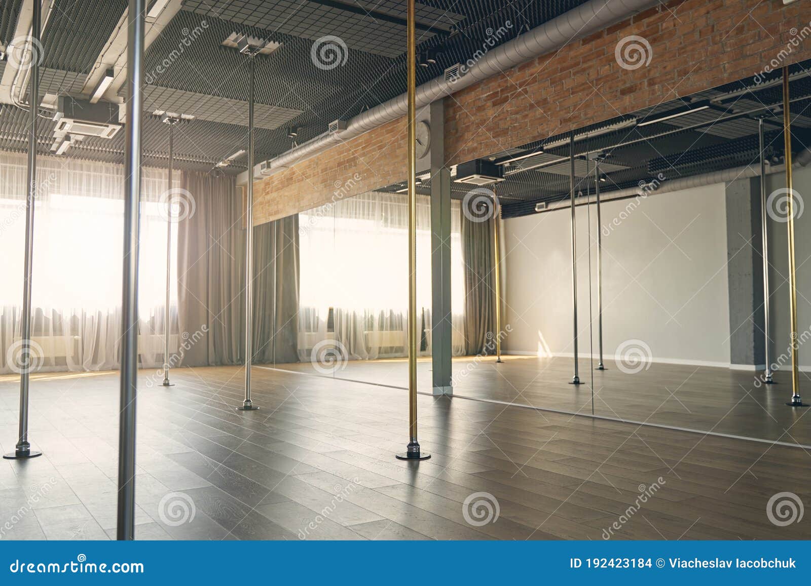 Interior of Modern Studio for Pole Dance Stock Photo - Image of ...