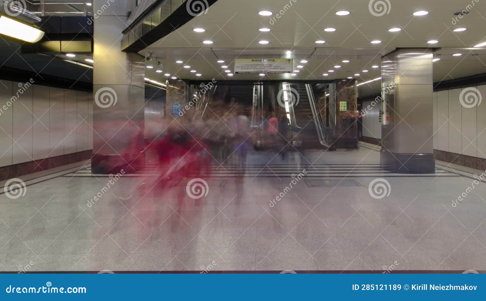 Interior of a Modern Subway Station with Trains Timelapse Hyperlapse ...