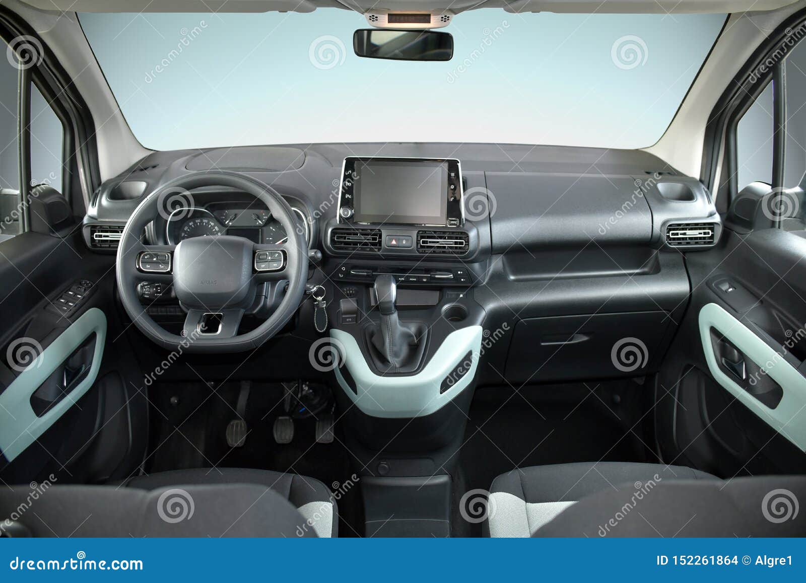 Interior of a modern van stock photo. Image of automobile - 152261864