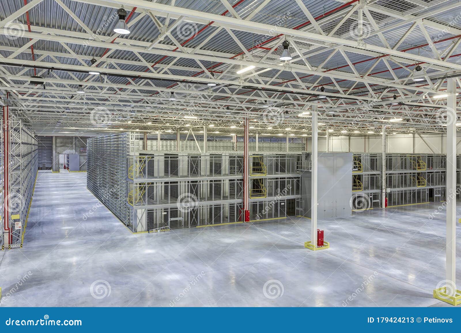 Interior of a Modern Warehouse Stock Image - Image of floor, indoors ...