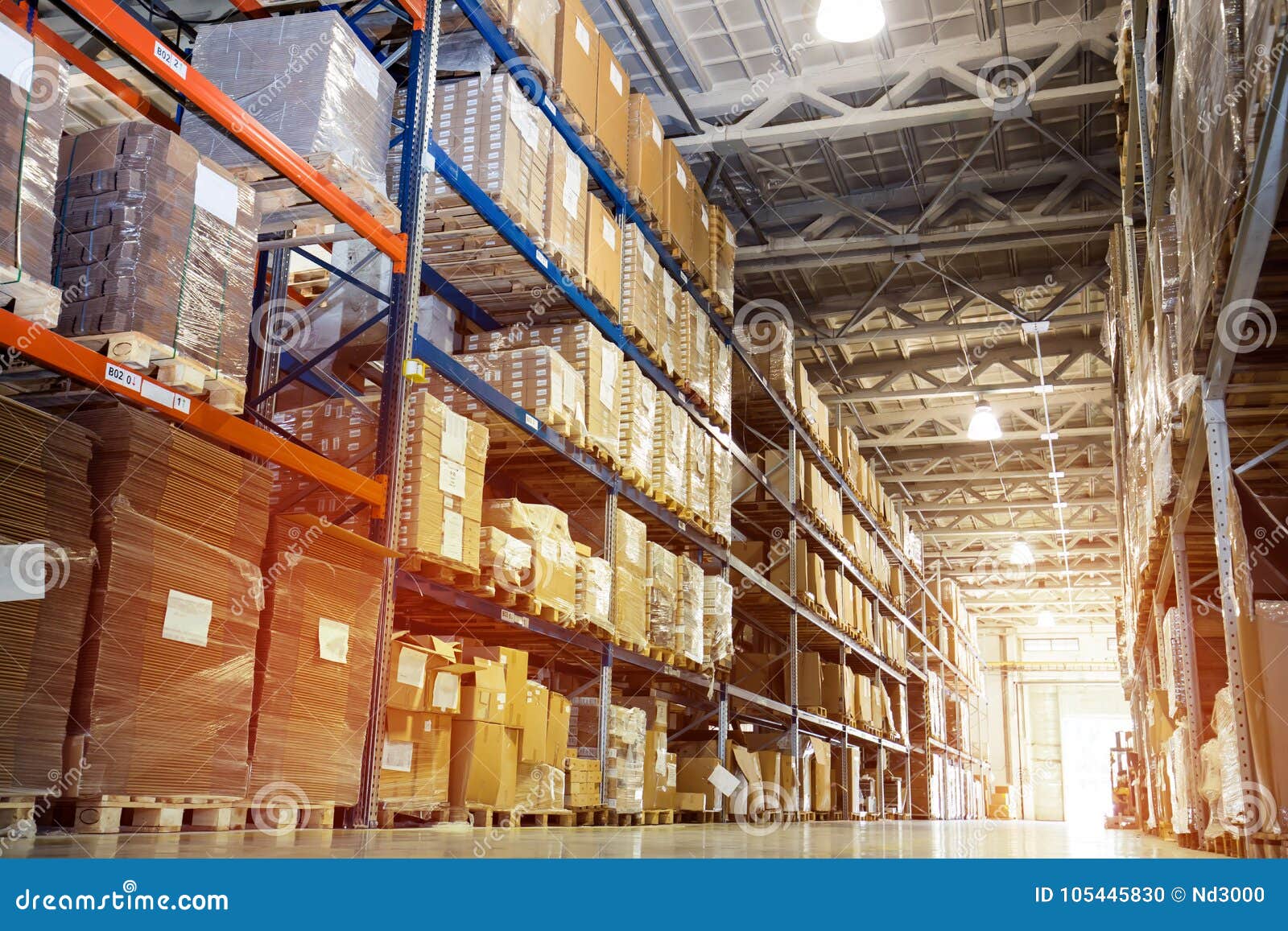Interior of a Modern Warehouse Stock Photo - Image of large, inside ...