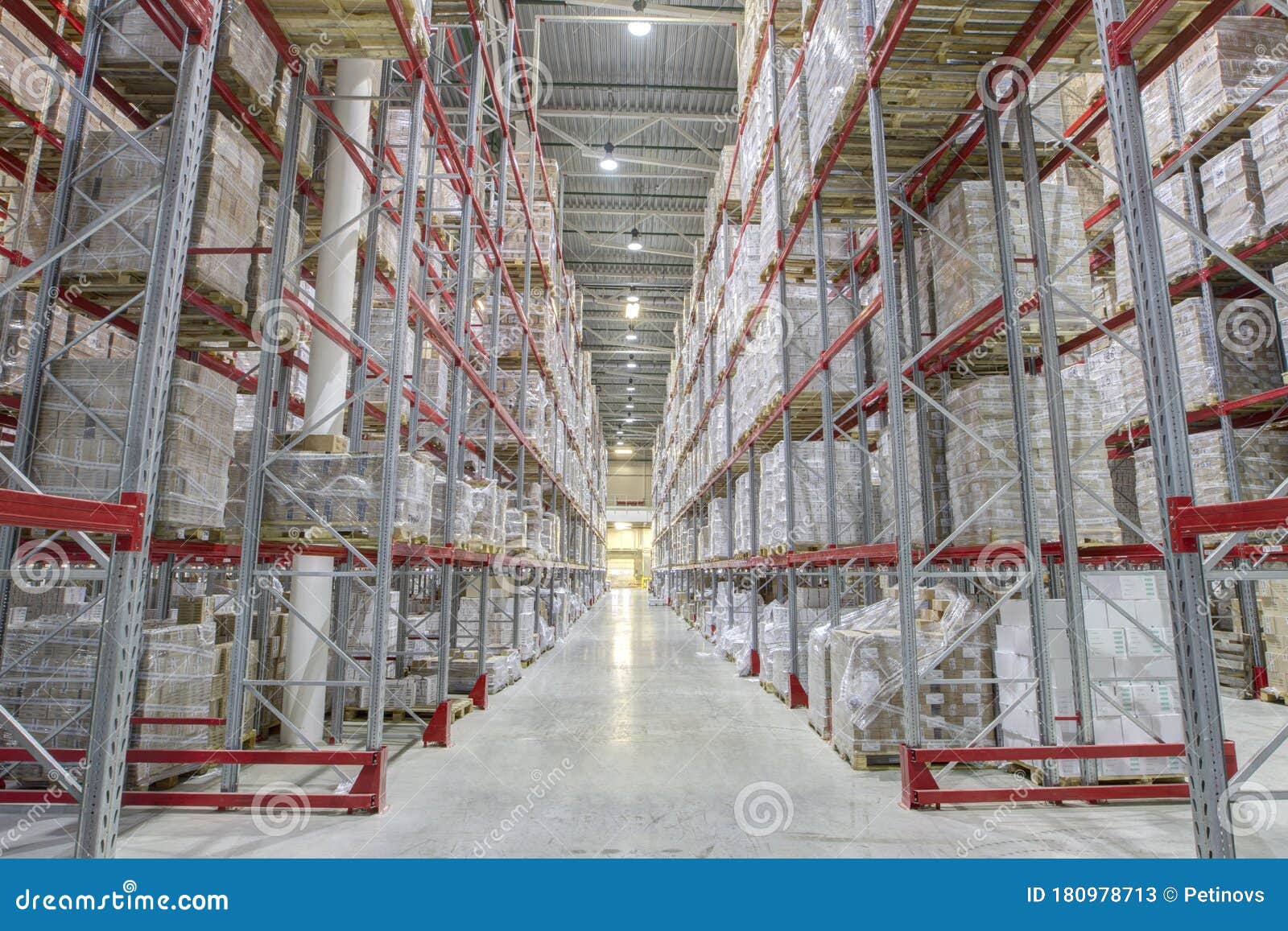 Interior of a Modern Warehouse Stock Image - Image of indoors, scene ...