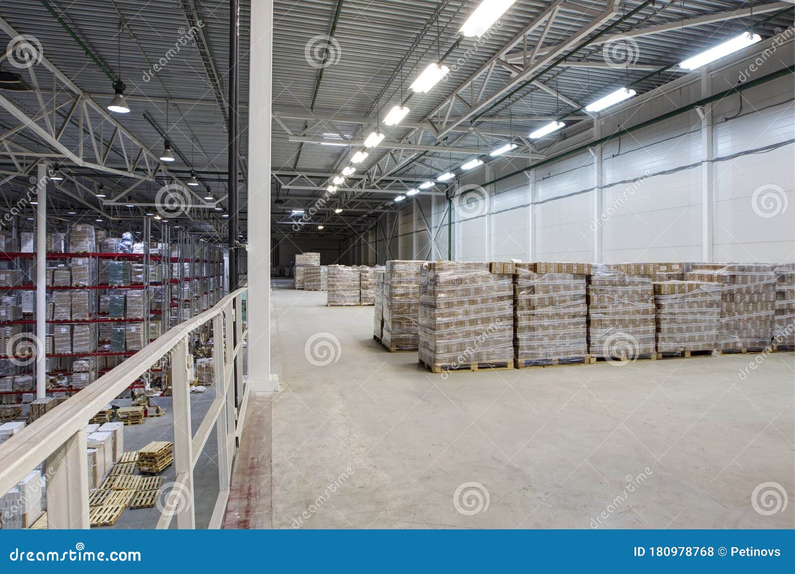 Interior of a Modern Warehouse Stock Photo - Image of factory, plant ...