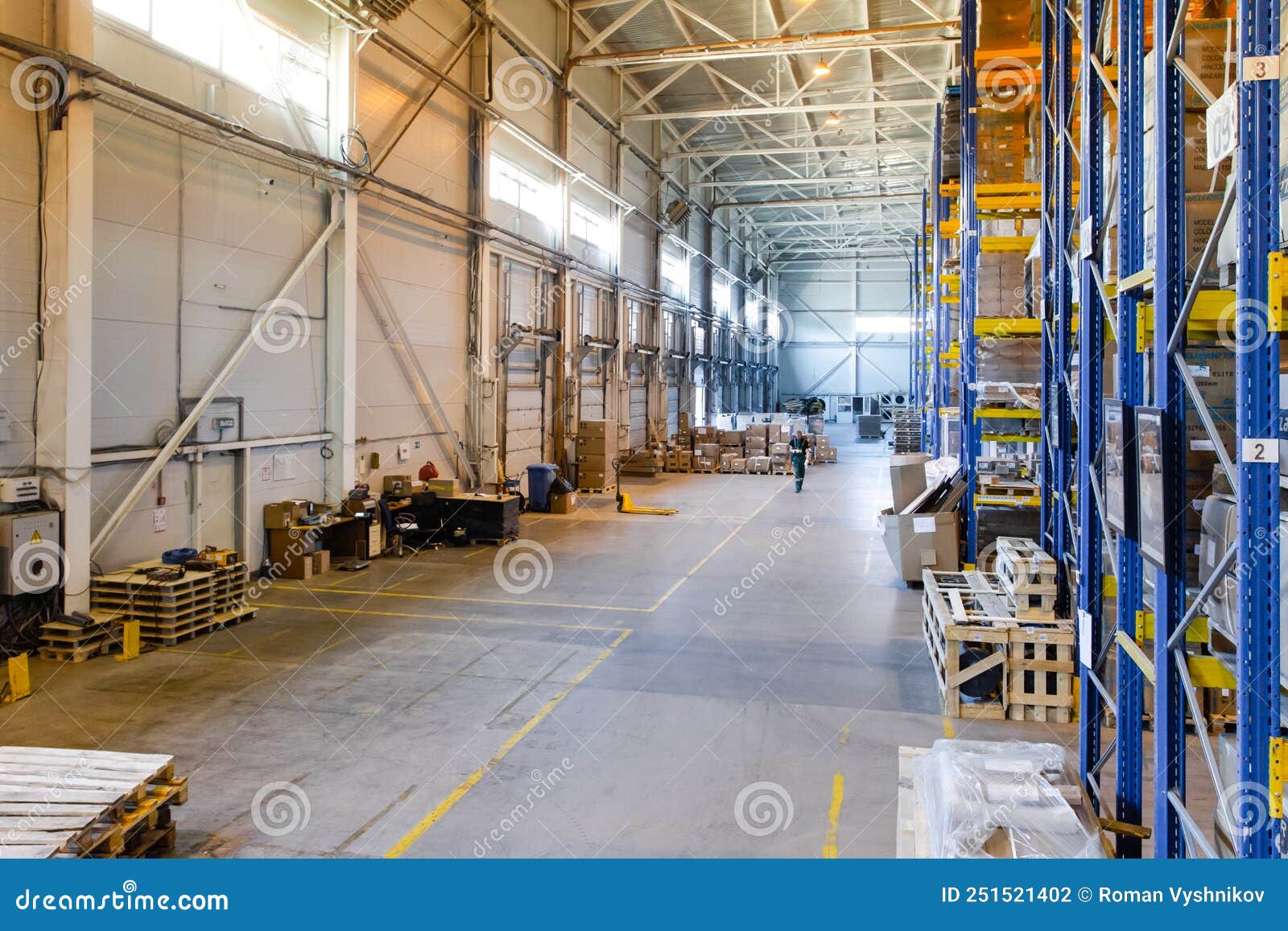 Interior of a Modern Warehouse Storage of Retail Shop with Pallet Truck ...
