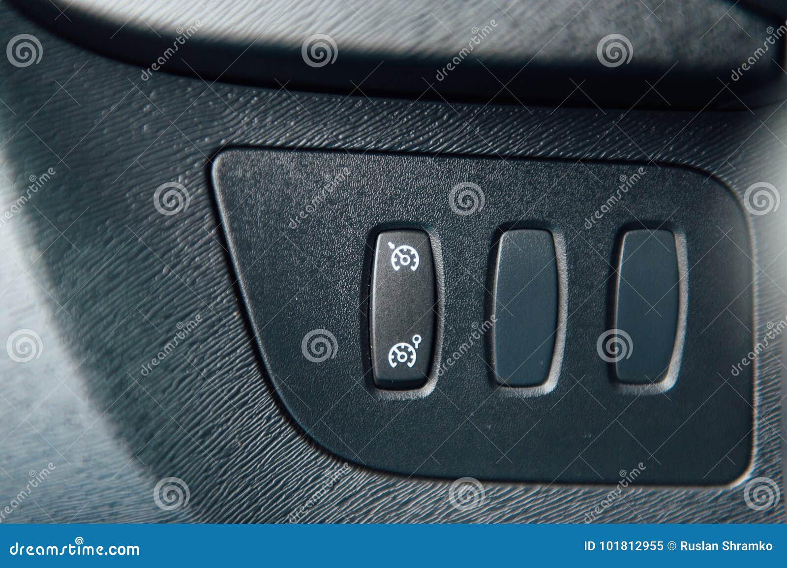 Interior of Modern White Car. Additional Controls. Stock Image - Image ...
