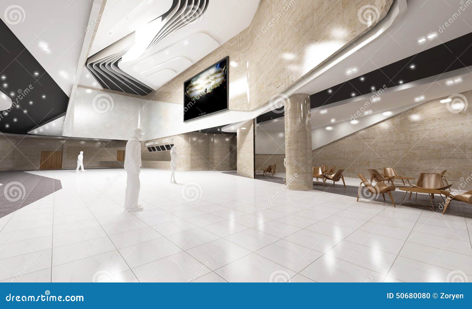 Interior Del Pasillo Del Cine