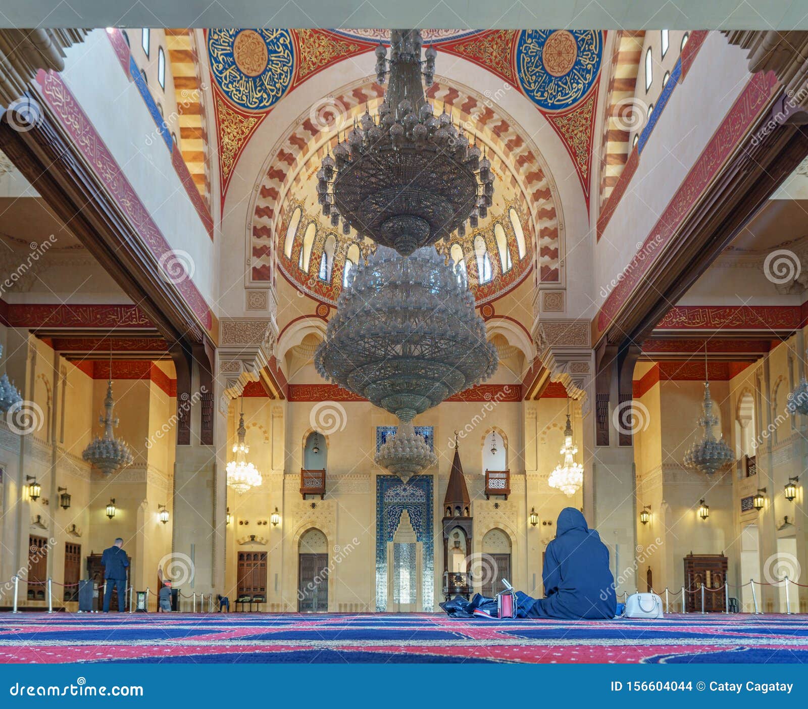 Interior of Mohammad Al Amin Mosque in Beirut Lebanon Editorial Stock ...