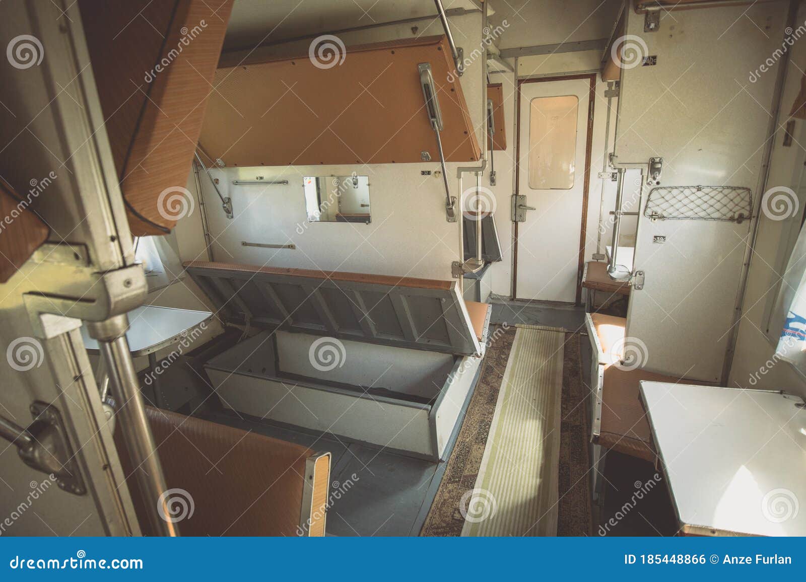Interior of Moldovan Sleeping Train Stock Photo - Image of berth ...