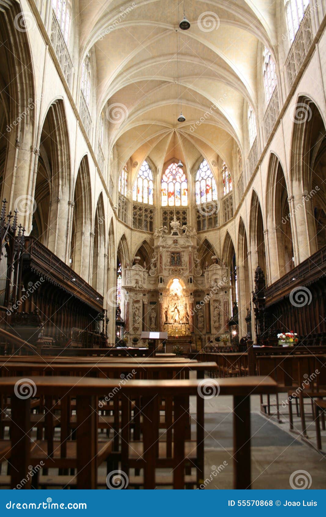 Interior of Monastery in Alcobaca, Portugal Editorial Stock Photo ...